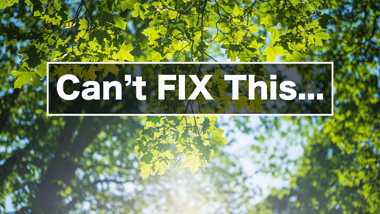 4 things you can't FIX in Post - YouTube