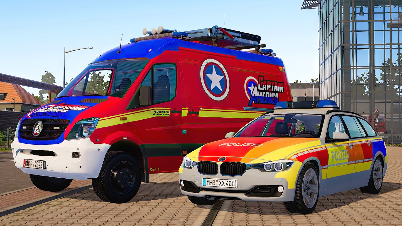 Captain America Emergency Call 112 - Swiss Fire Chief, Firefighters ...