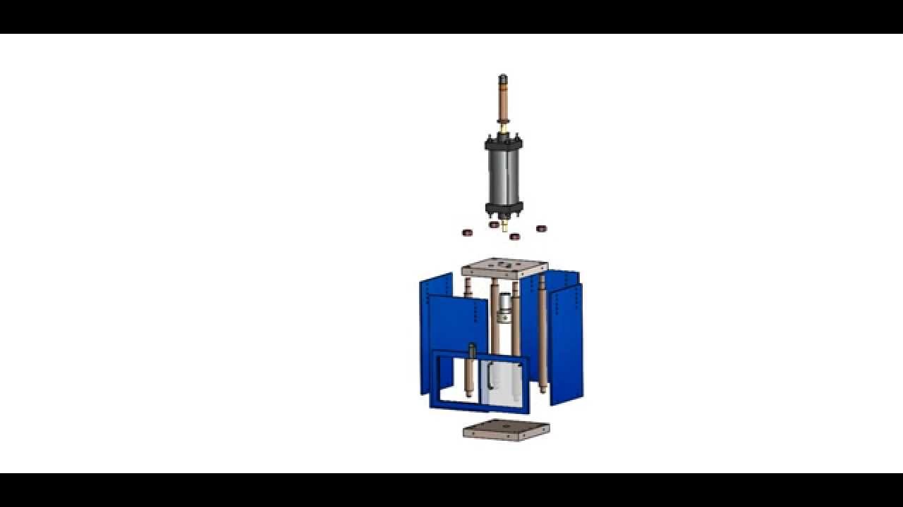 Exploded view of pneumatic press - YouTube