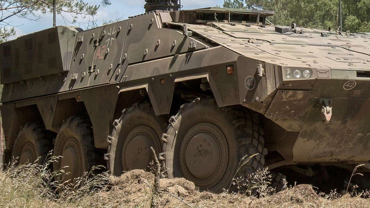 process of replacing boxer vehicle modules and armored tanks - YouTube