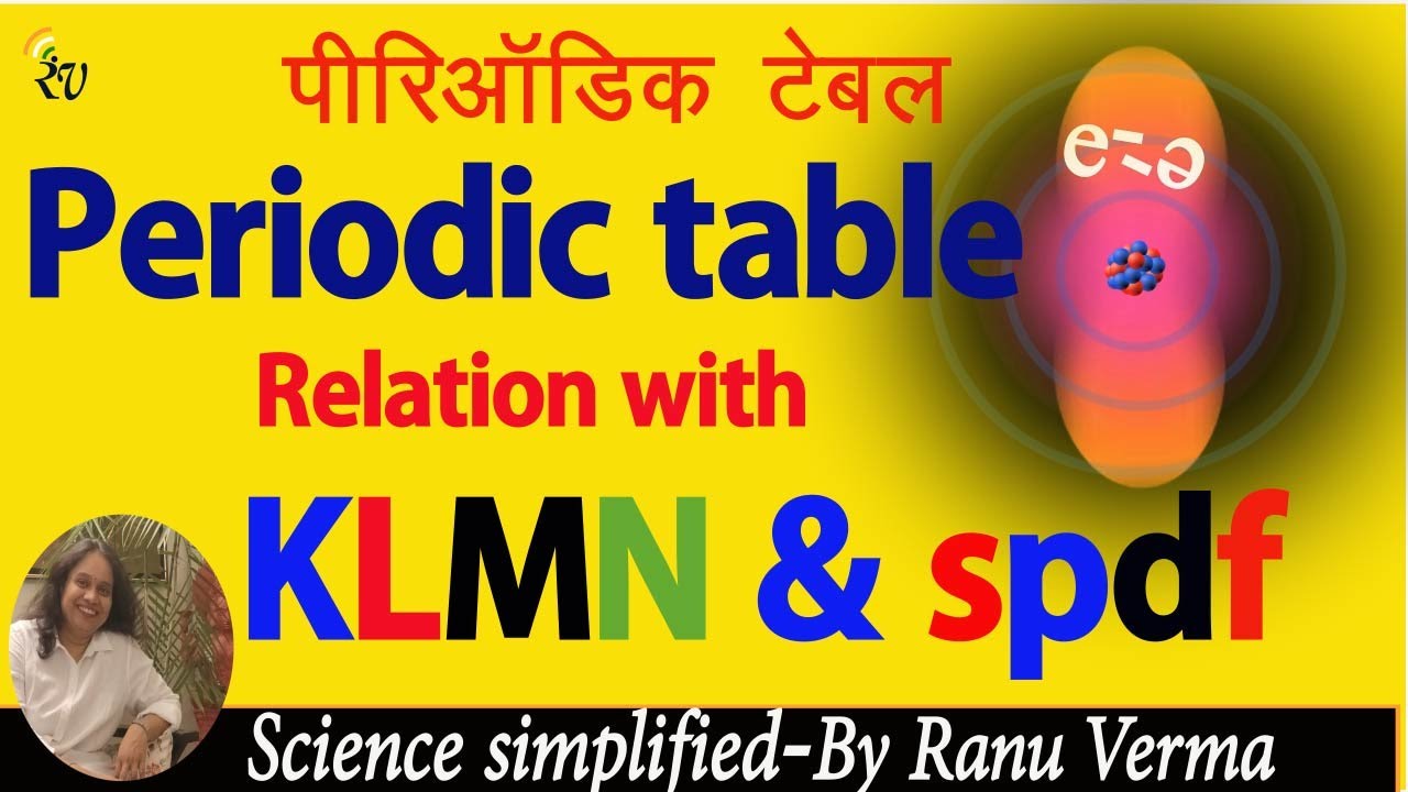 Periodic table & relation between spdf and KLMN Part-1 | spdf एवं KLMN ...