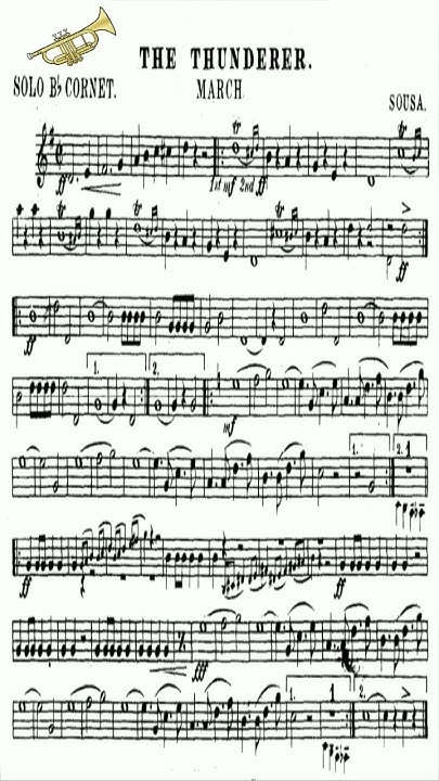 The Thunderer March by John Philip Sousa (Solo B-flat Cornet) - YouTube