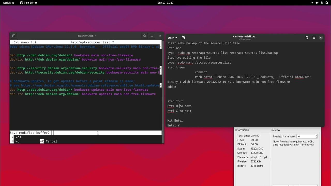 Fix the apt-get install error | Please insert the disc labeled | Debian | Linux - YouTube