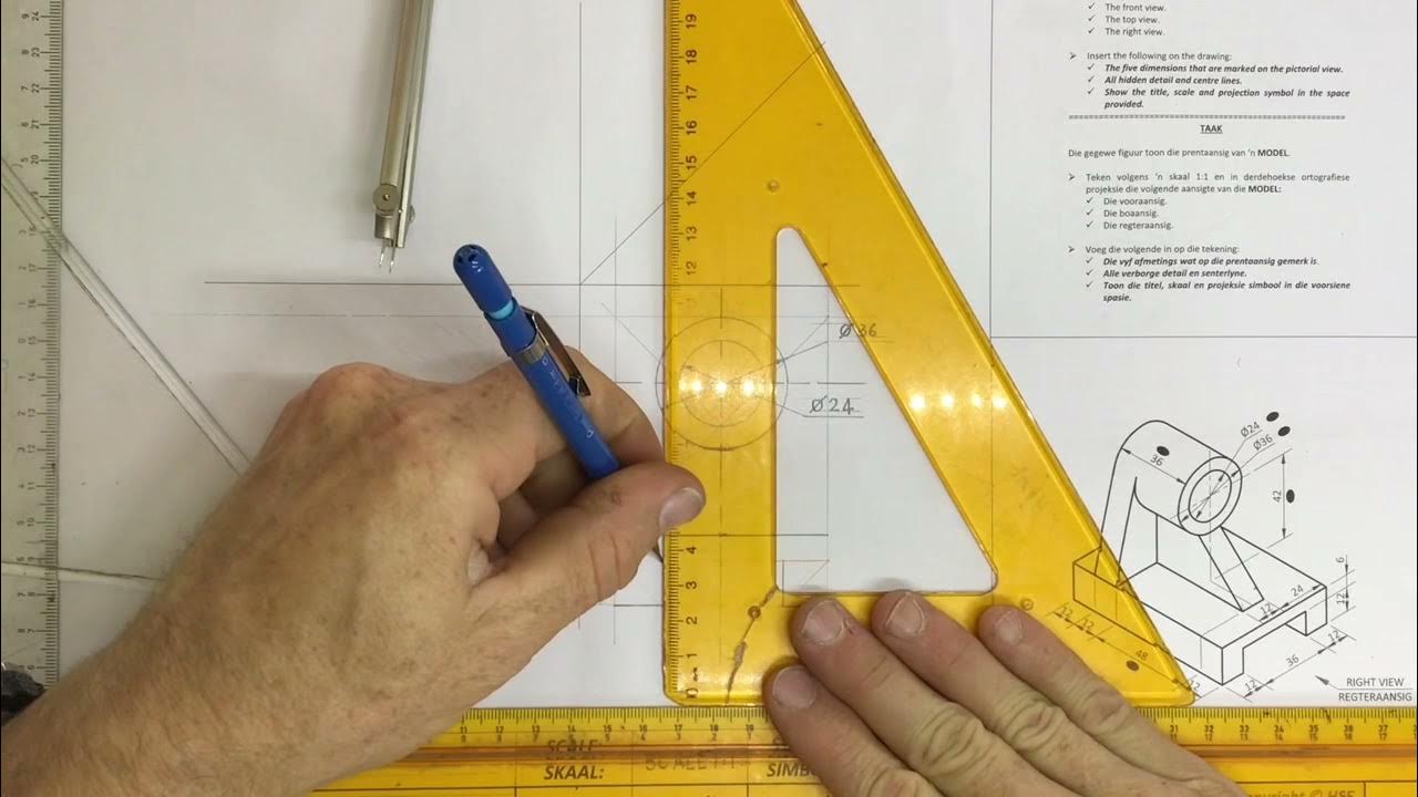 Mechanical drawing Gr10 HSE workbook page 6-4 - YouTube