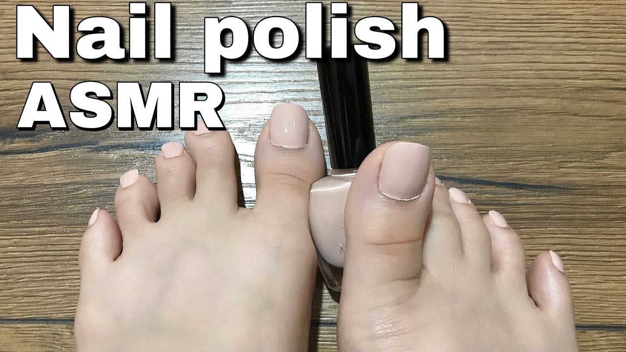 ASMR 🔥 Nail polish | Varnishing toenails |bare feet 🔥 | No Talking ...