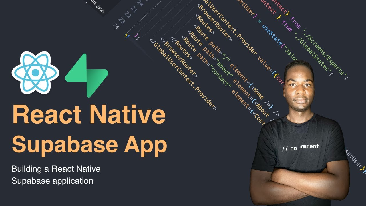 Building a React Native Supabase application - #1 React Native setting up Supabase - YouTube