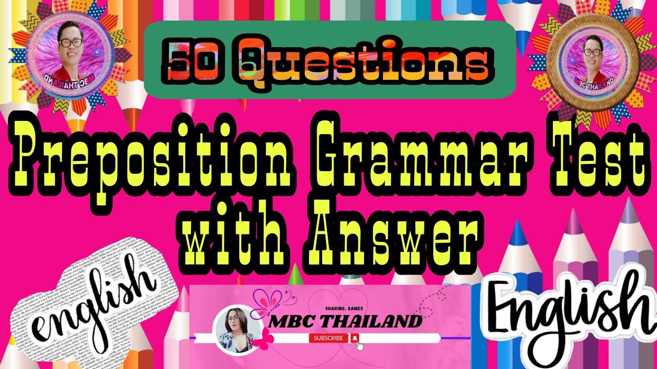 Preposition Grammar Test in English with Answers[50 questions ] - YouTube