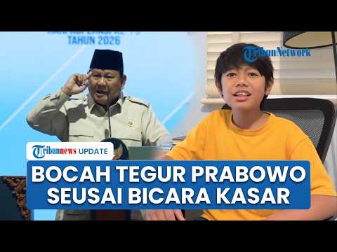 Viral Video Bocah SD Tegur & Kritik Prabowo soal Kata Kasar hingga Ajari Presiden 'Public Speaking'