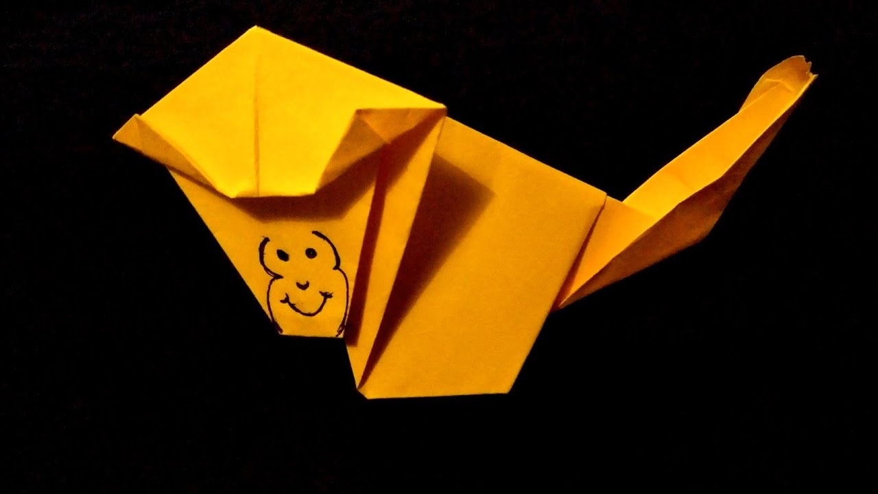 monkey origami | paper monkey craft| origami art | learners tutorial ...