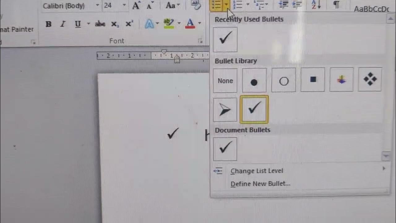 how to add bullets in Microsoft word - YouTube
