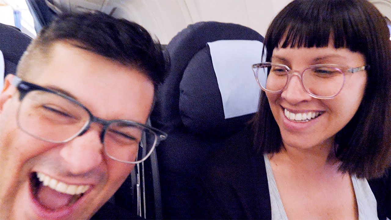 Embarrassing Ourselves in First Class! - YouTube