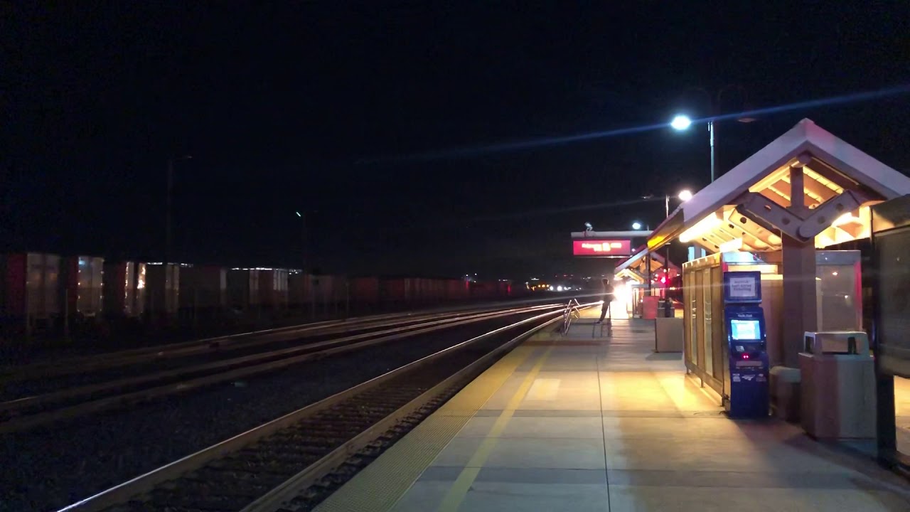 UP Mission Bay Local passes Santa Clara Station - YouTube