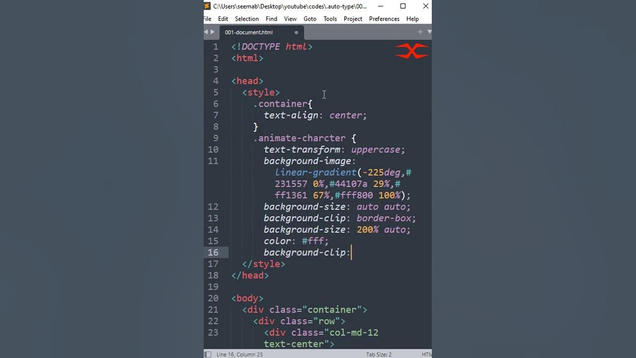 Text Color Animation | HTML CSS - YouTube