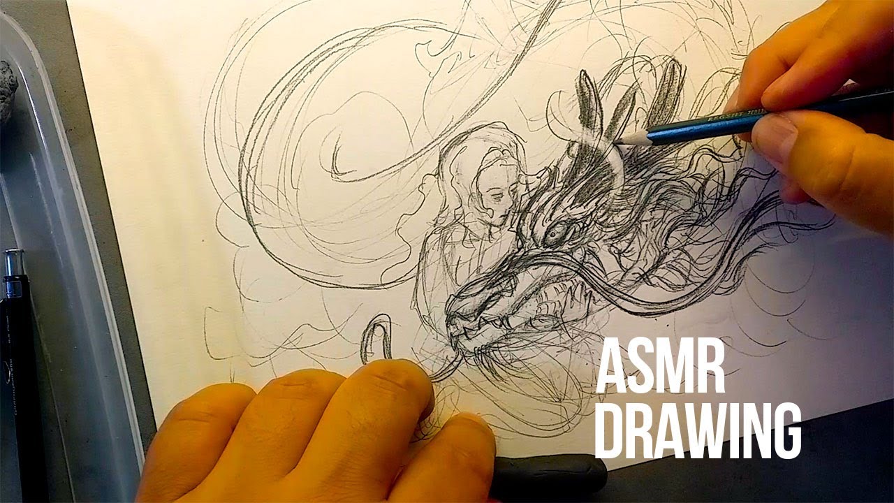 Let It Be Touched - Sketching in pencil, ASMR No Talking - YouTube