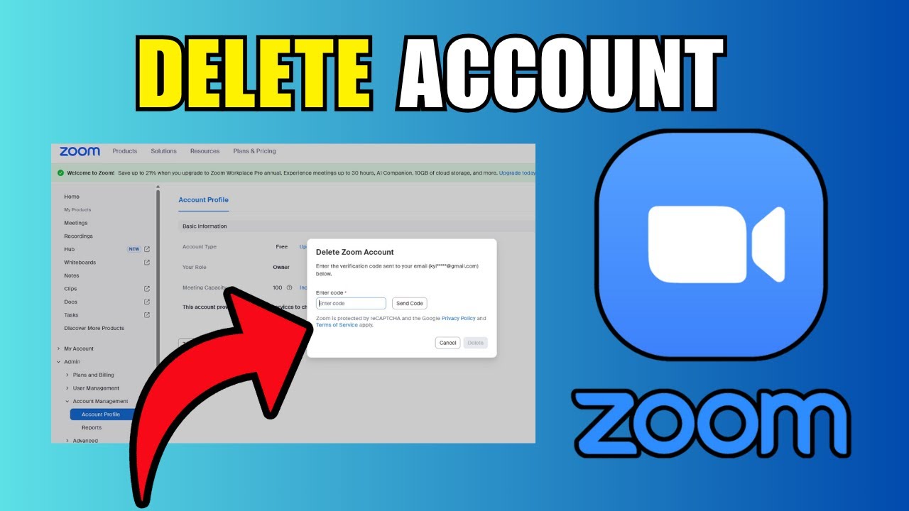 How To Delete Account On Zoom | Deactivate Zoom Account - YouTube