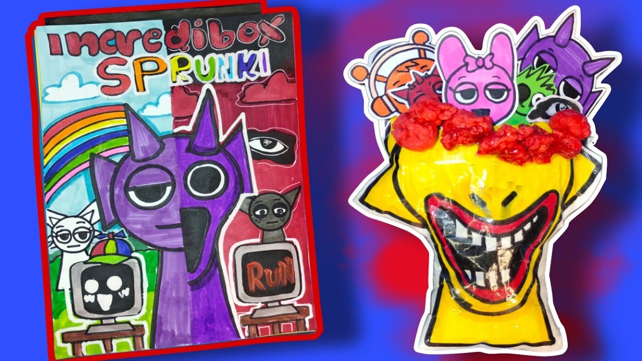 Making INCREDIBOX SPRUNKI HORROR VERSION Game Book😱🎧( +Scary Simon ...