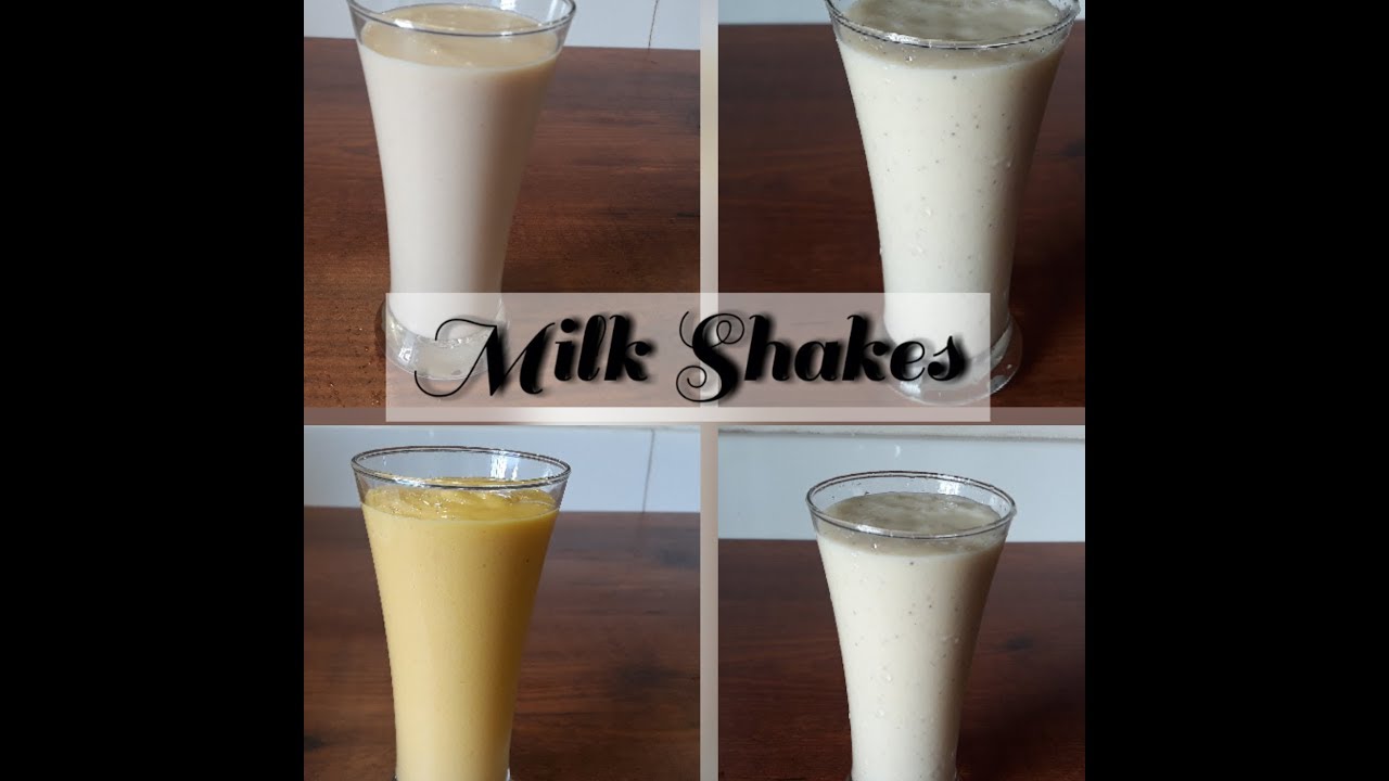 4 Easy Milk Shakes | Ice Cream Milkshakes | 4 Best Milkshakes - by ...