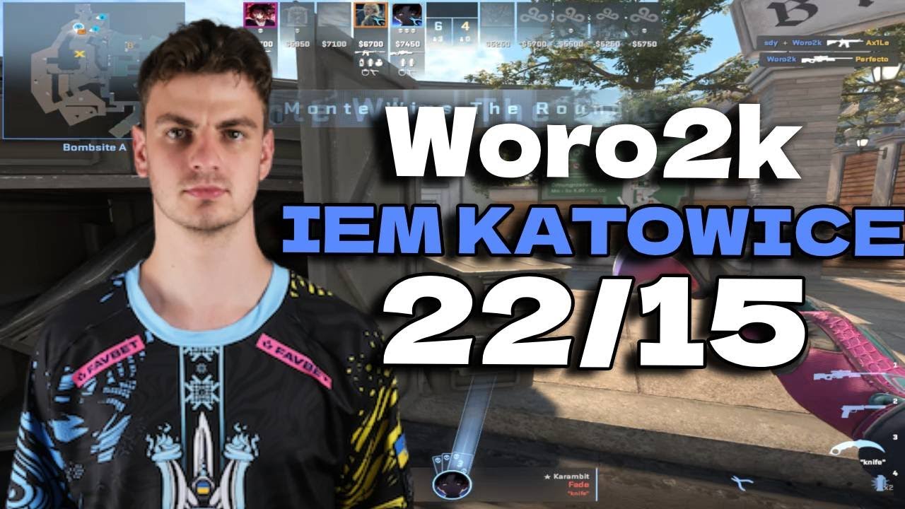 CS2 POV Monte Woro2k (22/15) vs Cloud9 (Overpass) IEM Katowice 2024 ...