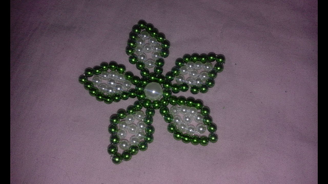 How To Make A Beaded Flower 2 YouTube How To Make A Beaded Flower 2 YouTube