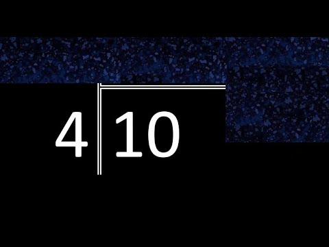 Dividir 10 entre 4 , division inexacta con resultado decimal . Como se ...