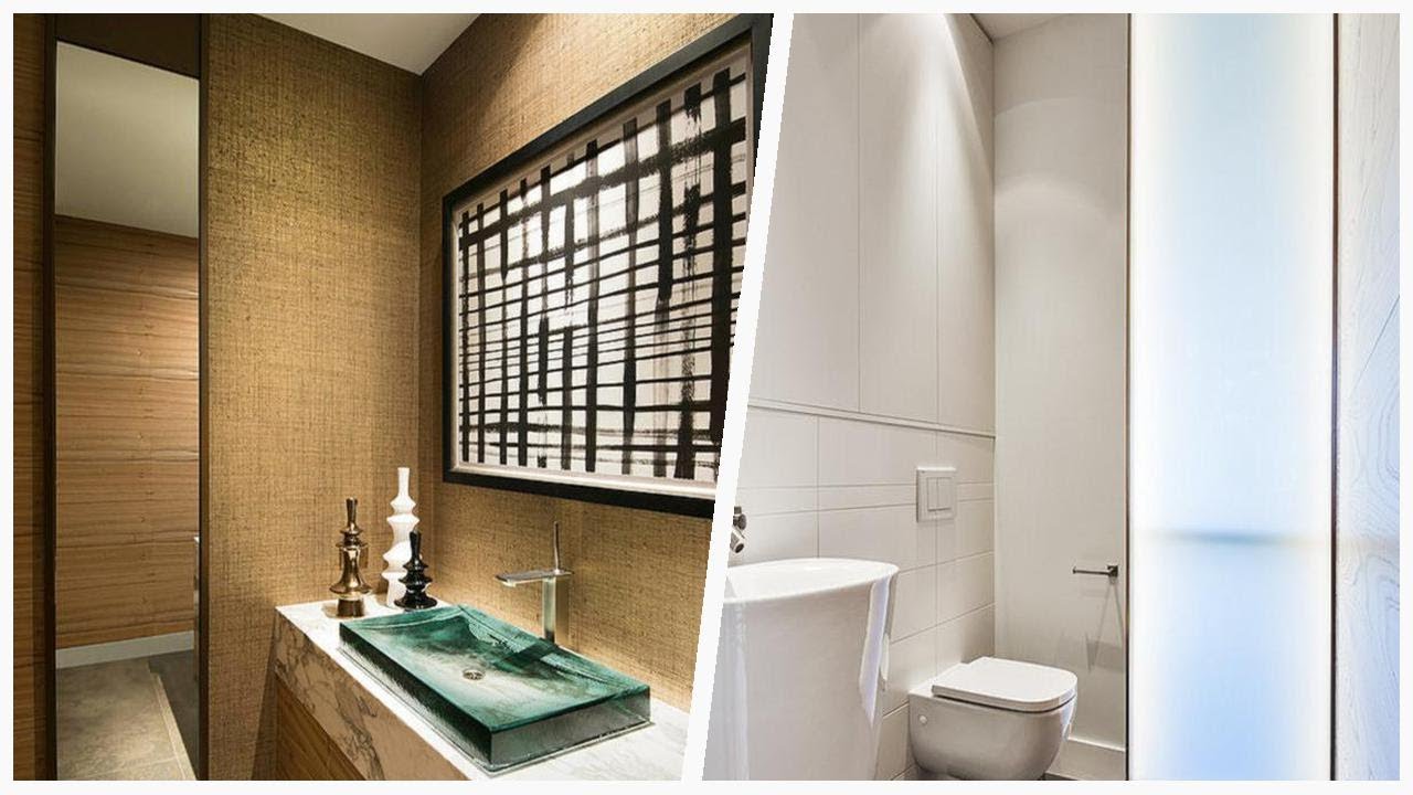 75 Limestone Floor Powder Room With White Walls Design Ideas You'll ...