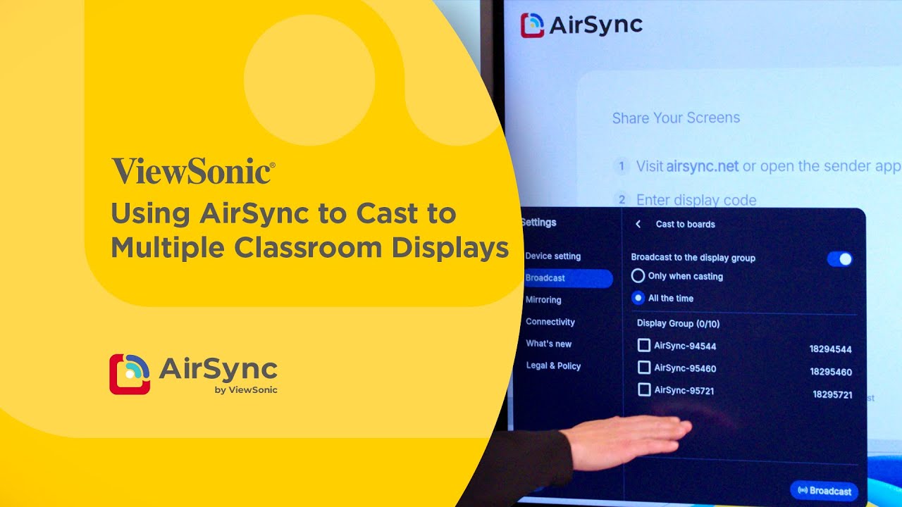 Using AirSync to Cast to Multiple Classroom Displays - YouTube