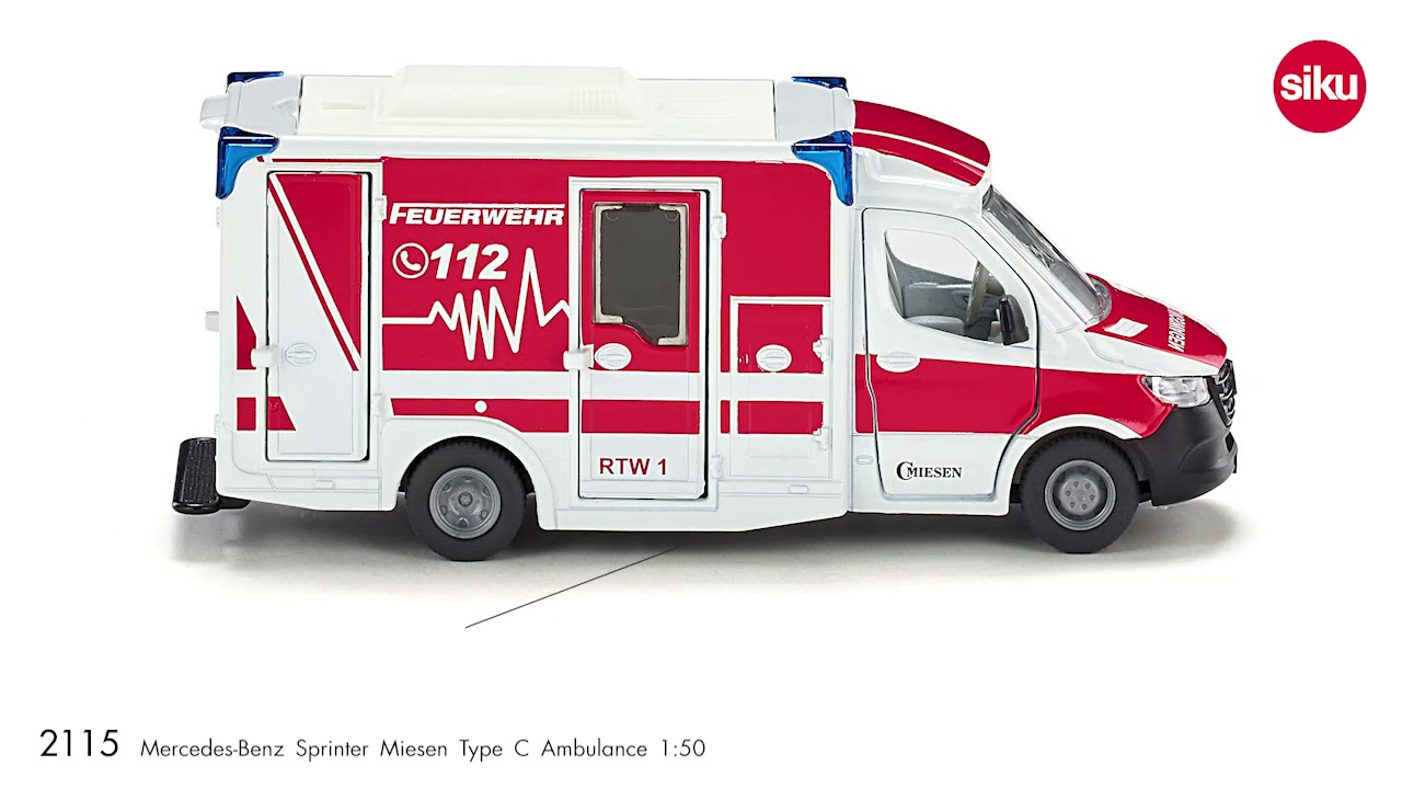 Siku 2115 Mercedes-Benz Sprinter Miesen Type C Ambulance Die Cast ...