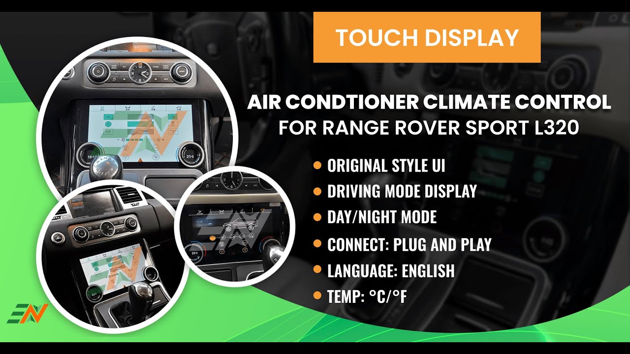 Digital Touch HD Screen Air Conditioner Climate Control for Range Rover ...