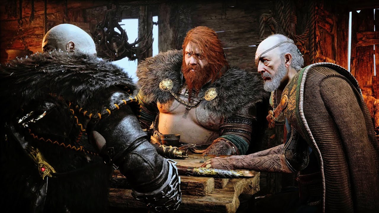 Odin and Thor visit Kratos | God of War Ragnarok - YouTube