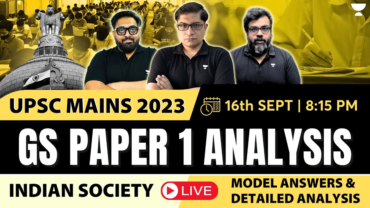 Indian Society - GS Paper 1 Analysis | UPSC Mains 2023 | Mrunal Patel ...