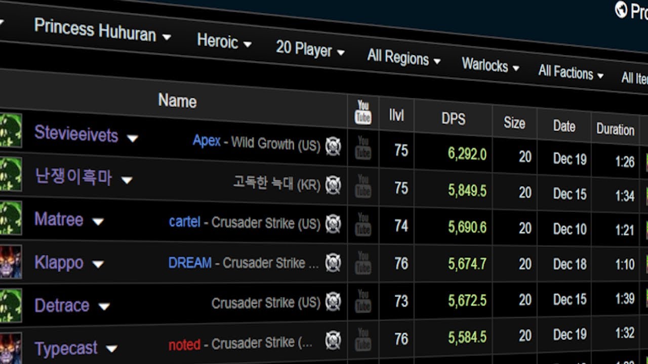 Princess Huhuran Rank 1 Warlock Parse, Phase 6 Week 3 Season of ...