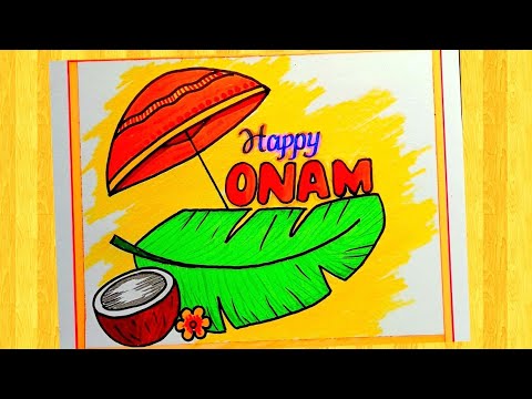Happy Oram Drawing/ Onam Festival Drawing/ How To Draw Onam Drawing Easy - YouTube