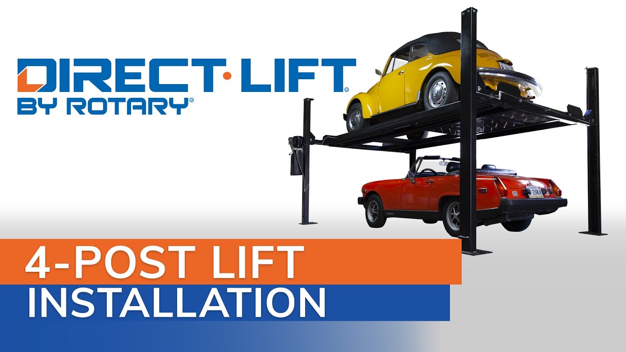 Direct Lift 4-Post installation - YouTube