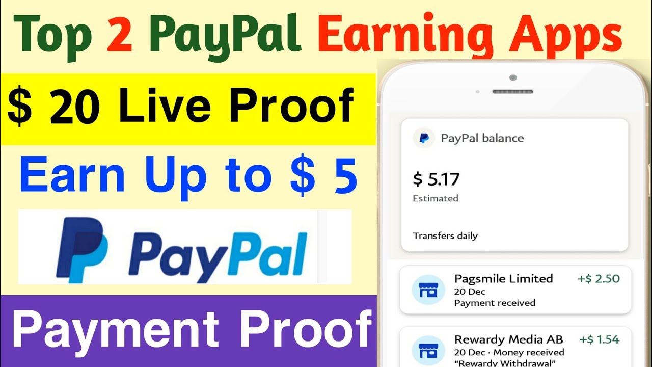 Top 2 Paypal Cash Earning Apps Today Live Proof in India | Paypal Money ...