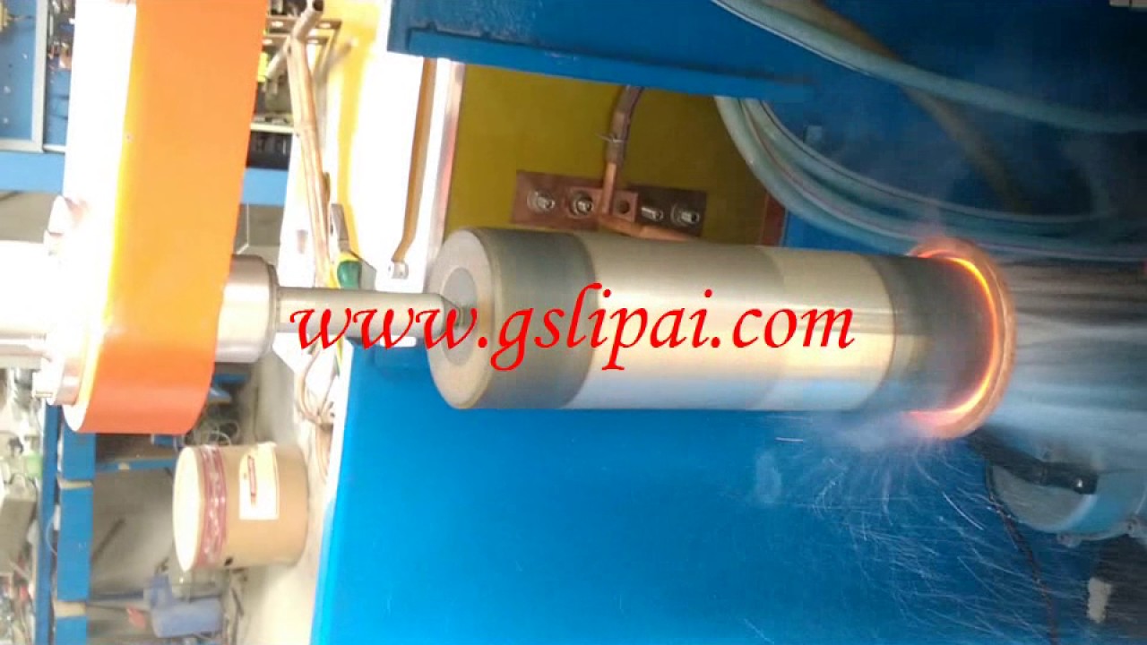 CNC induction quenching machine tool with spary quenching - YouTube