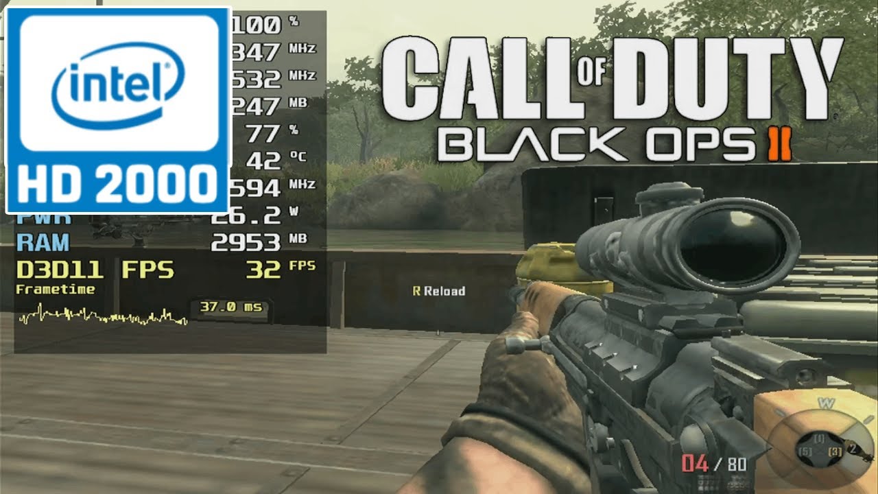 Call of Duty Black Ops 2 - Pentium G620 + Intel HD Graphics 2000 - YouTube