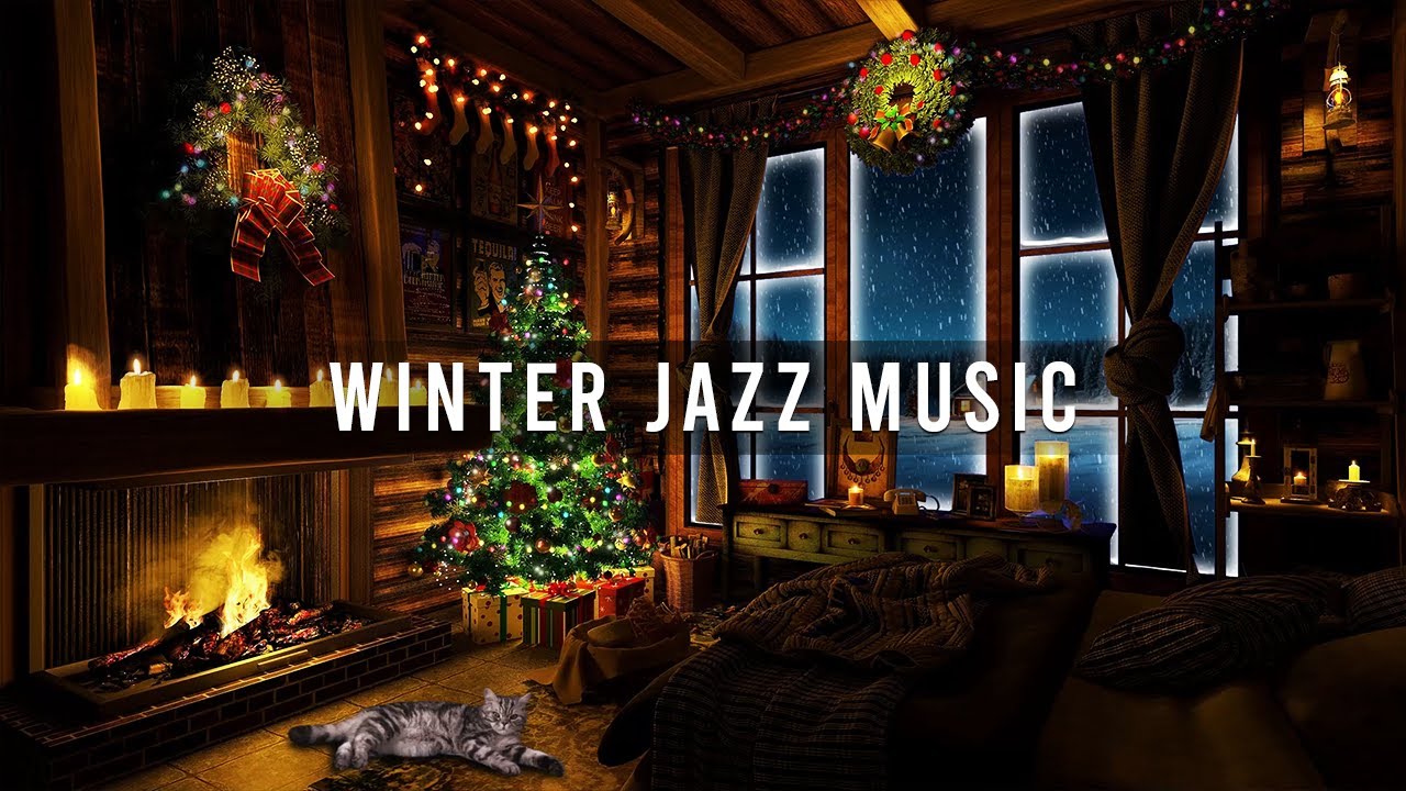 Snowfall Jazz Cafe | Slow Jazz Music in Winter Coffee Shop Ambience for ...