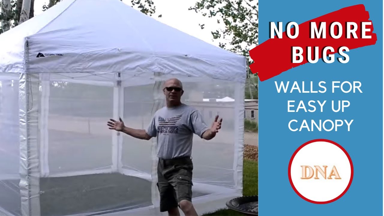 Bug Screen for 10' x 10' Easy Up Canopy - YouTube