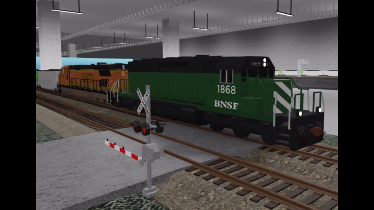 BNSF 1868 Ex-BN SD40-2 leads BNSF Coal Train - YouTube