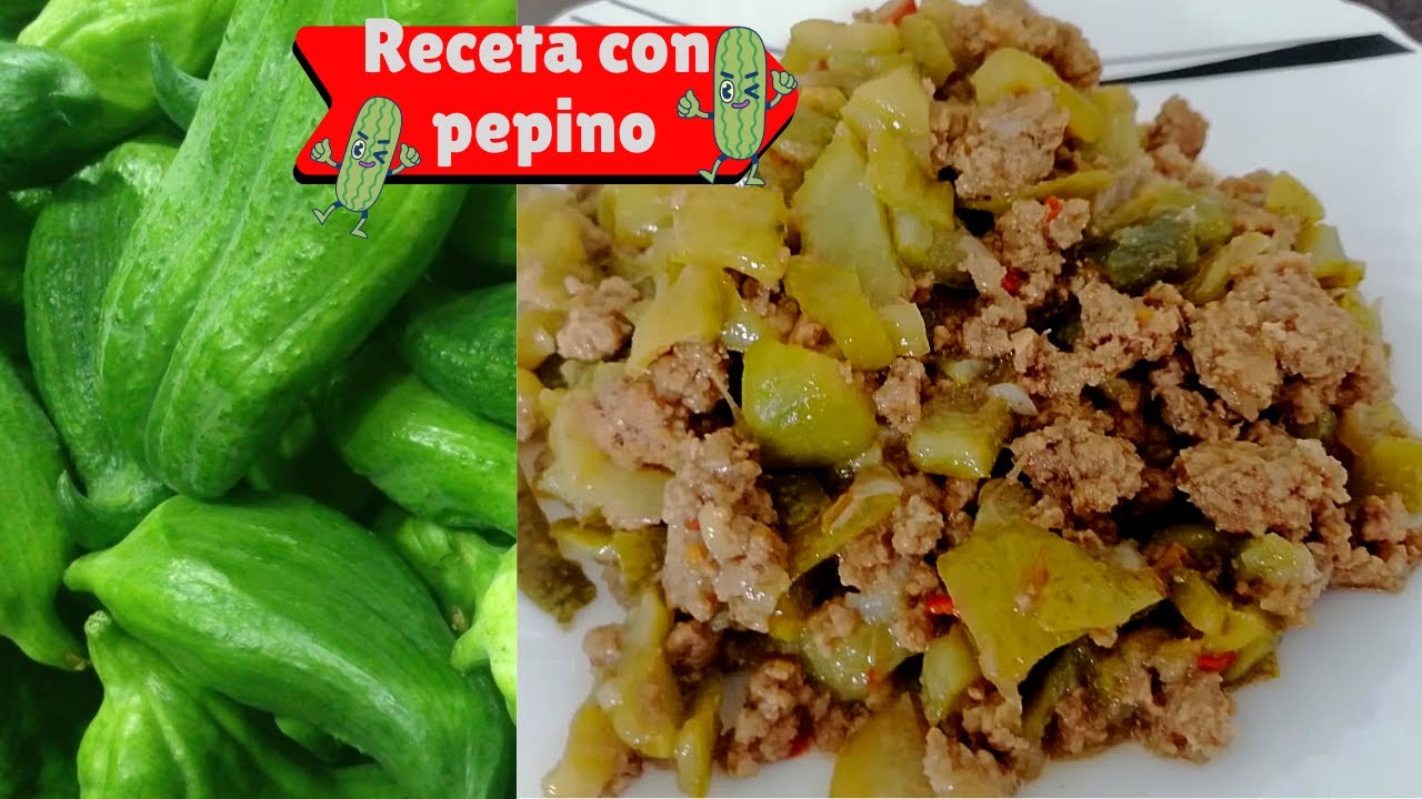 Como hacer pepinos de guiso ( caigas ) con carne molida 🥒 Recetas de ...