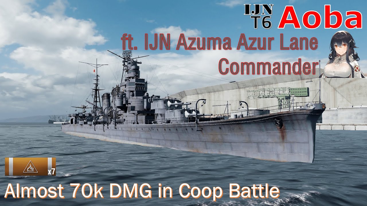 [WoWs × Azur Lane Indonesia] T6 IJN Aoba Gameplay in Coop Battle (ft ...