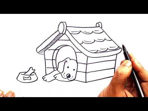 How to Draw a Dog House Easy. - YouTube
