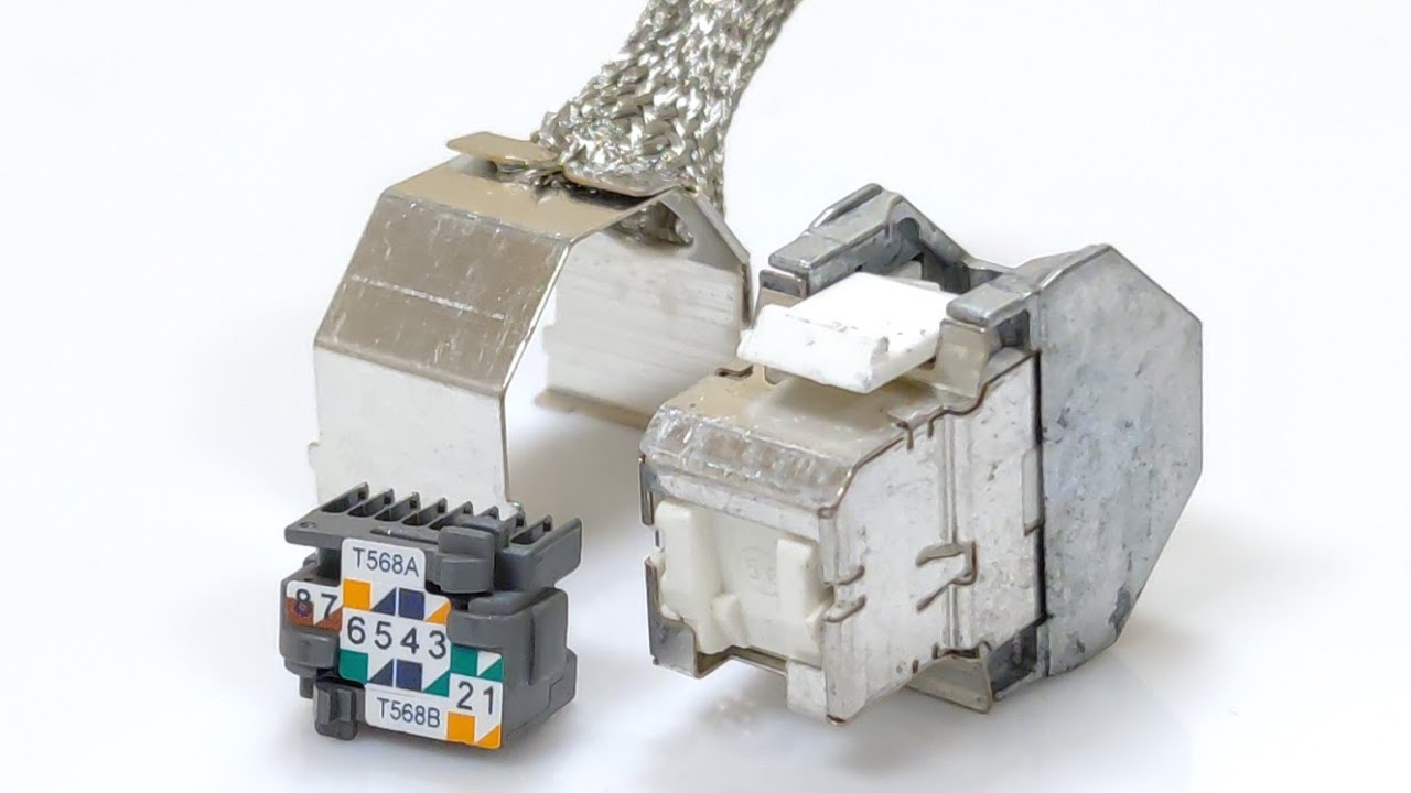 Монтаж модуля Corning KeyStone STP RJ45 кат.5е /FQ100030508 - YouTube