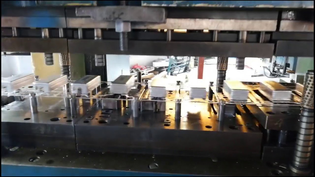 deep drawing progressive stamping die - YouTube