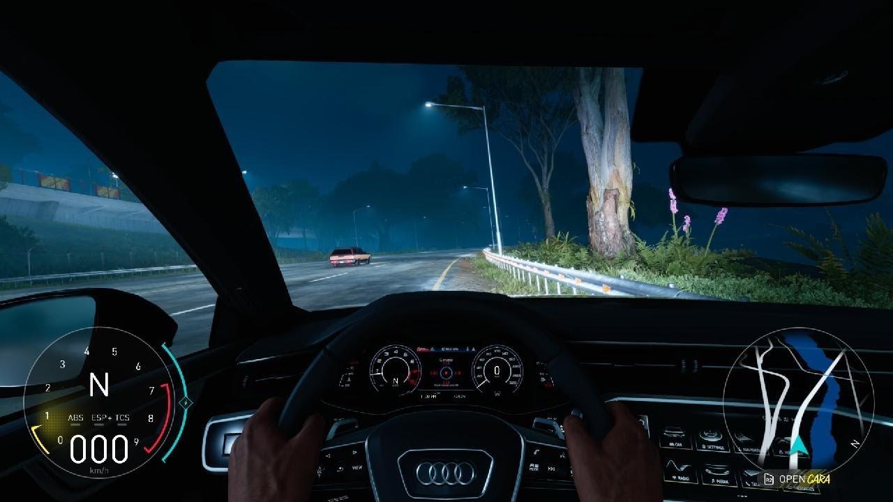 Audi RS7 Night Drive | Rain | Crew Motorfest | 4K - YouTube