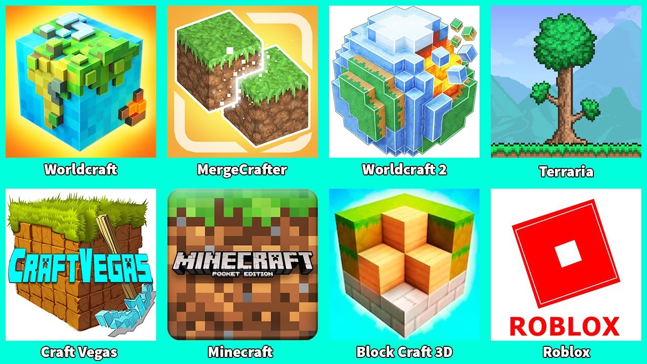 Terraria,Roblox,Worldcraft,Minecraft,MergeCrafter,Block Craft 3D,Craft ...