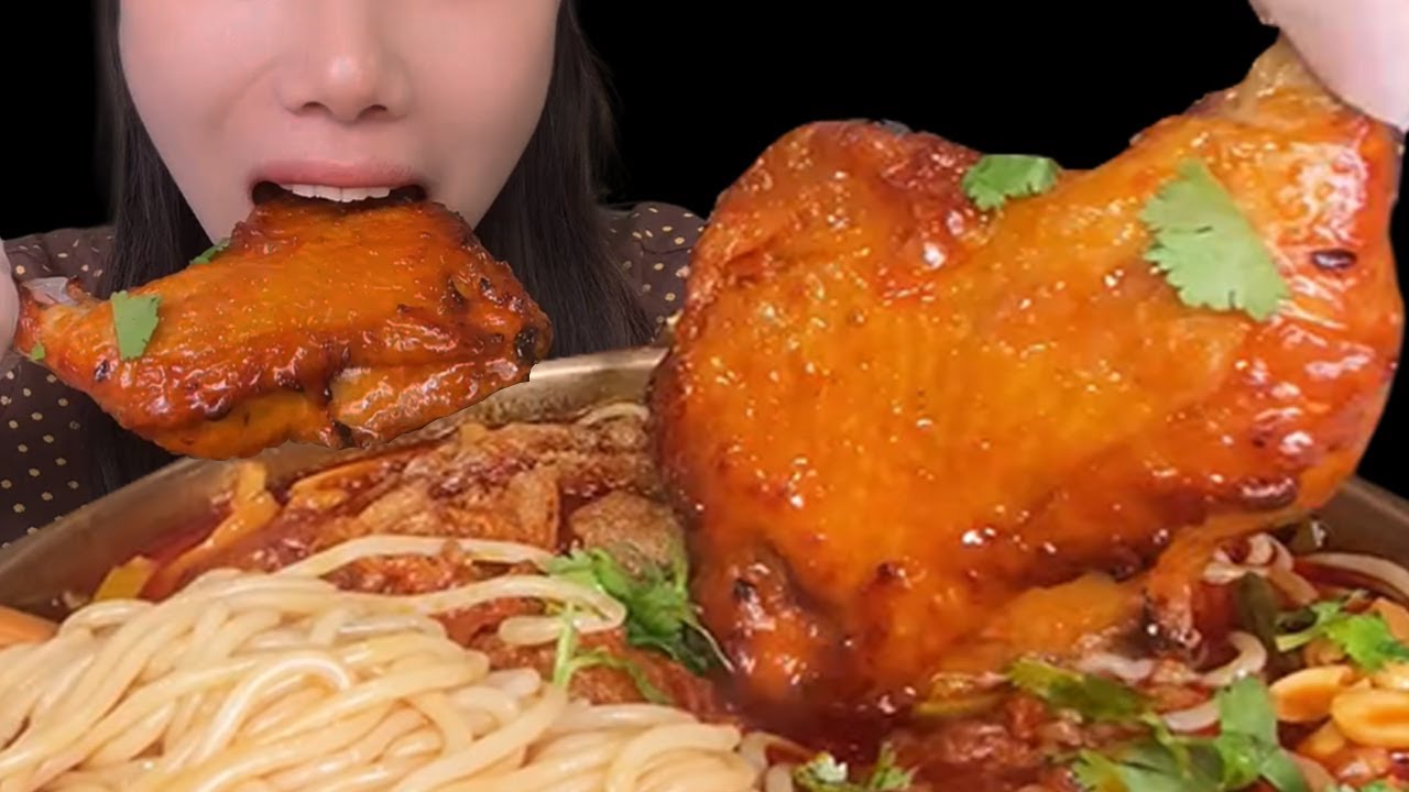 Eating Big Chicken Legs And Snail Noodle Delicious Mukbang ASMR - YouTube