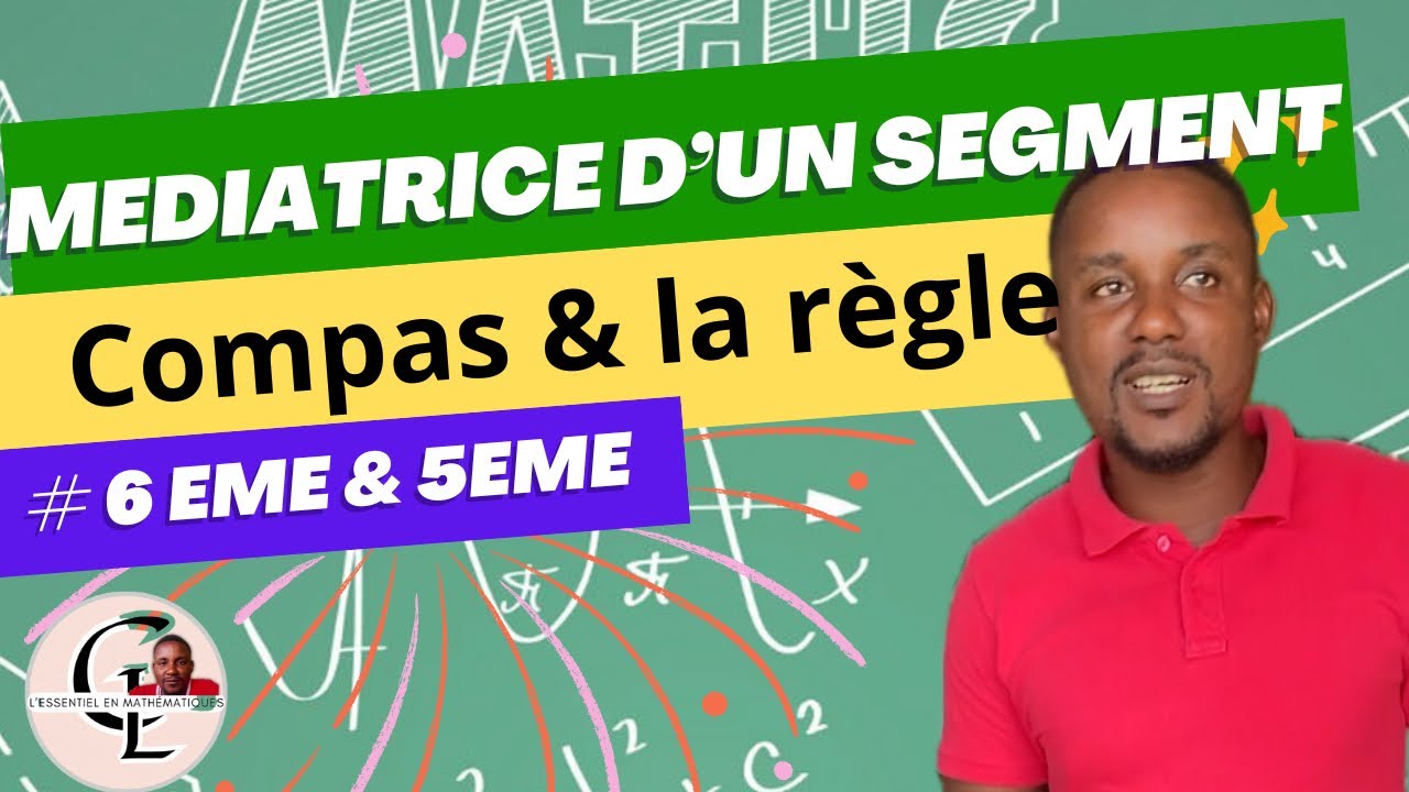 Médiatrice d’un segment ( Compas et règle) # 6ème et 5 ème - YouTube