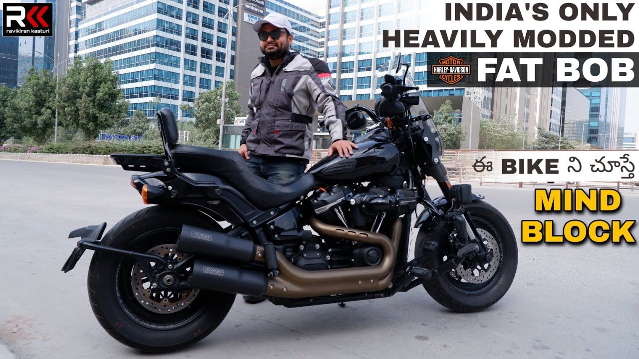 Harley Davidson Fat Bob |Heavily modified 5 lakhs worth Mods |Exhaust ...