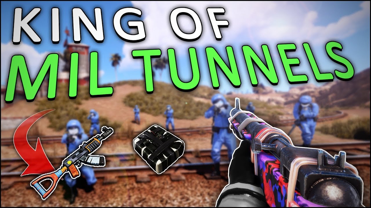 DOMINATING PLAYERS and SCIENTISTS in the MILITARY TUNNELS! - Rust Solo ...